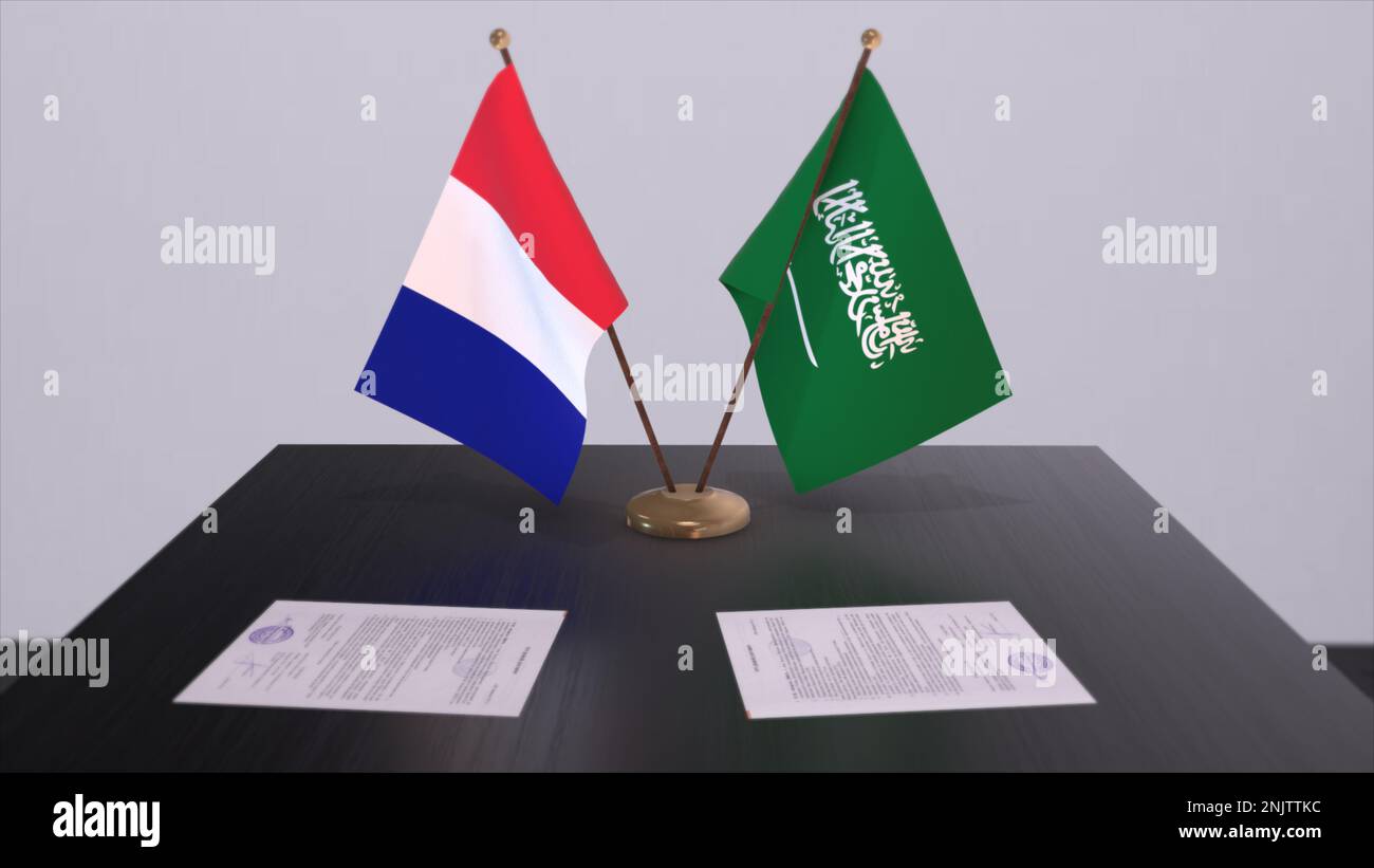 Saudi arabia france flag hi-res stock photography and images - Alamy