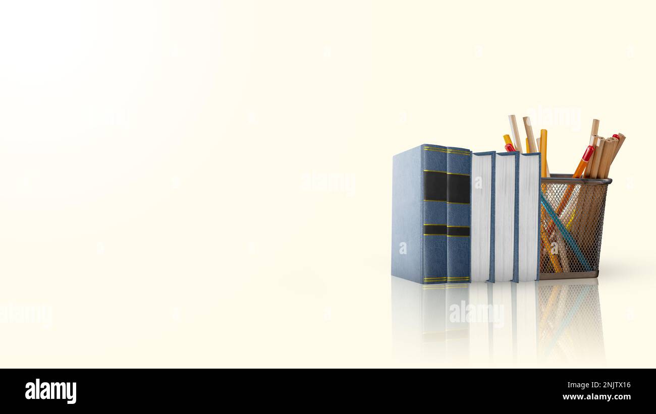 Book row on the white background. World Book Day Concept Stock Photo ...