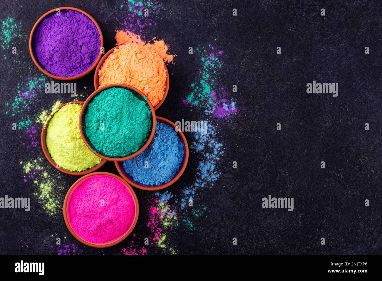 Gulal colors for Indian Holi festival Stock Photo - Alamy