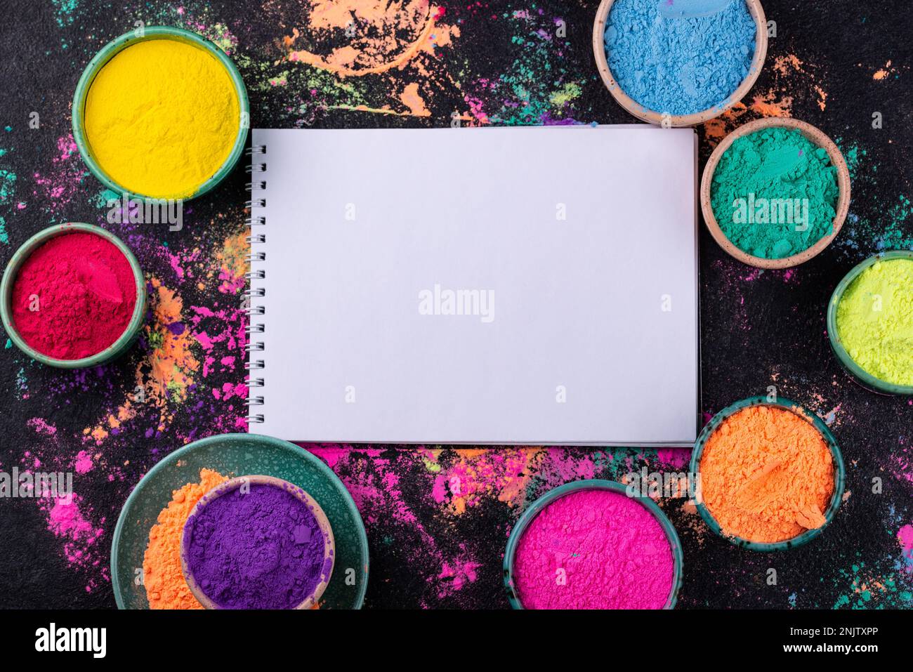 Gulal colors for Indian Holi festival Stock Photo - Alamy