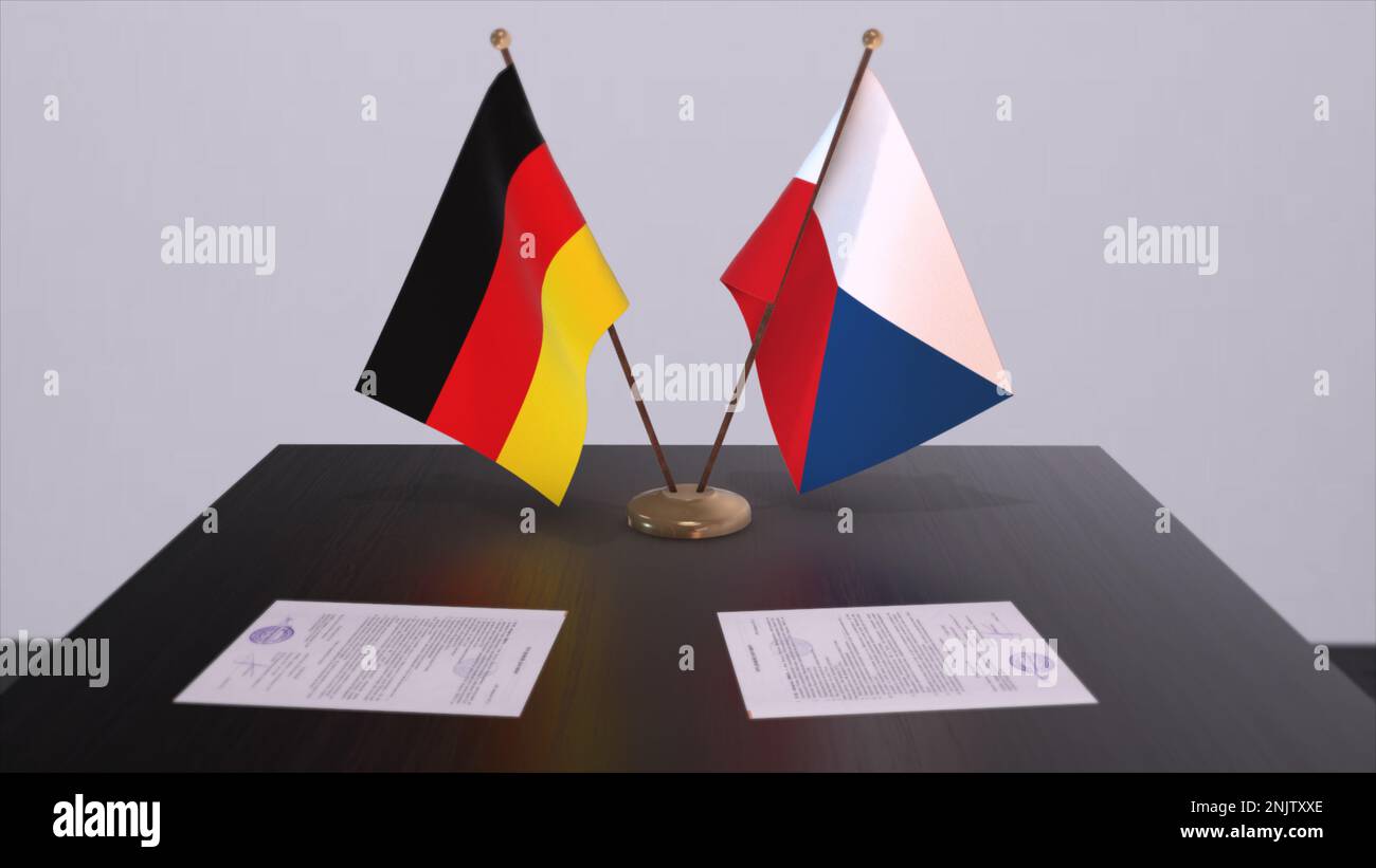 Czech and Germany flag, politics relationship, national flags ...