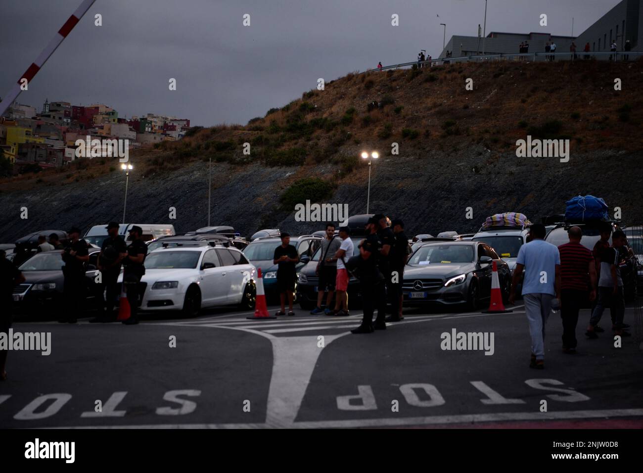 Long queues at the border of Ceuta for the Strait Crossing Operation 02 ...