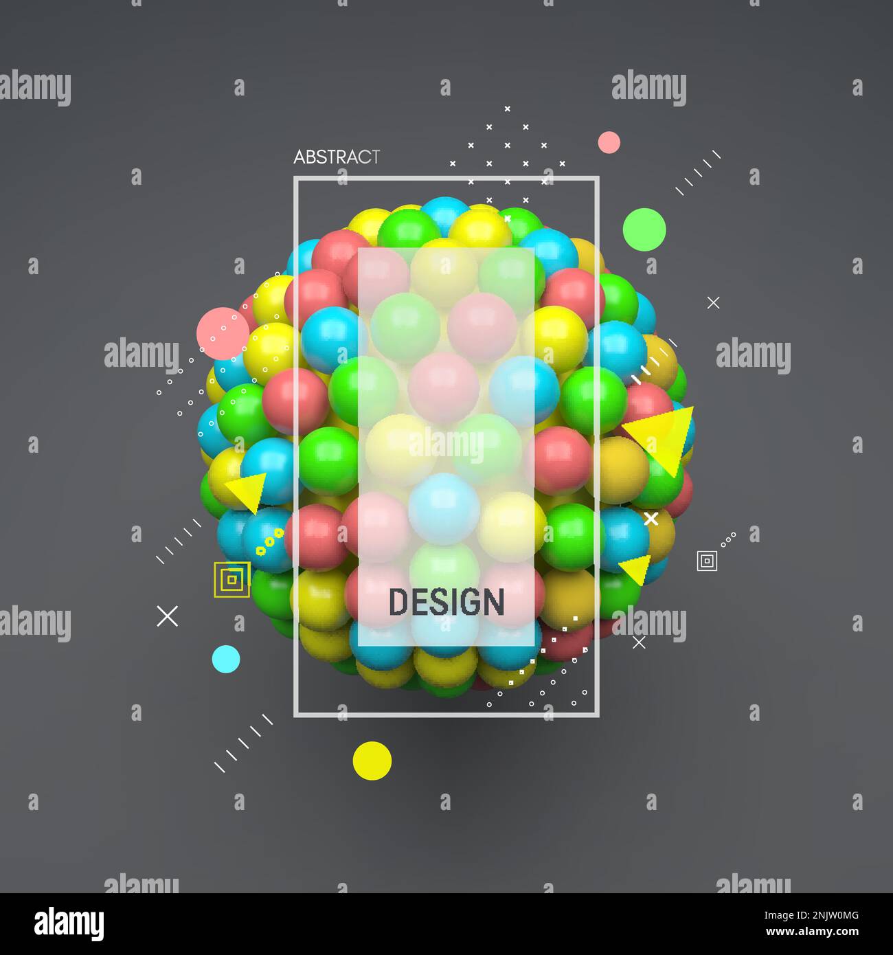 Sphere. 3d vector template. Abstract illustration. Idea concept for ...