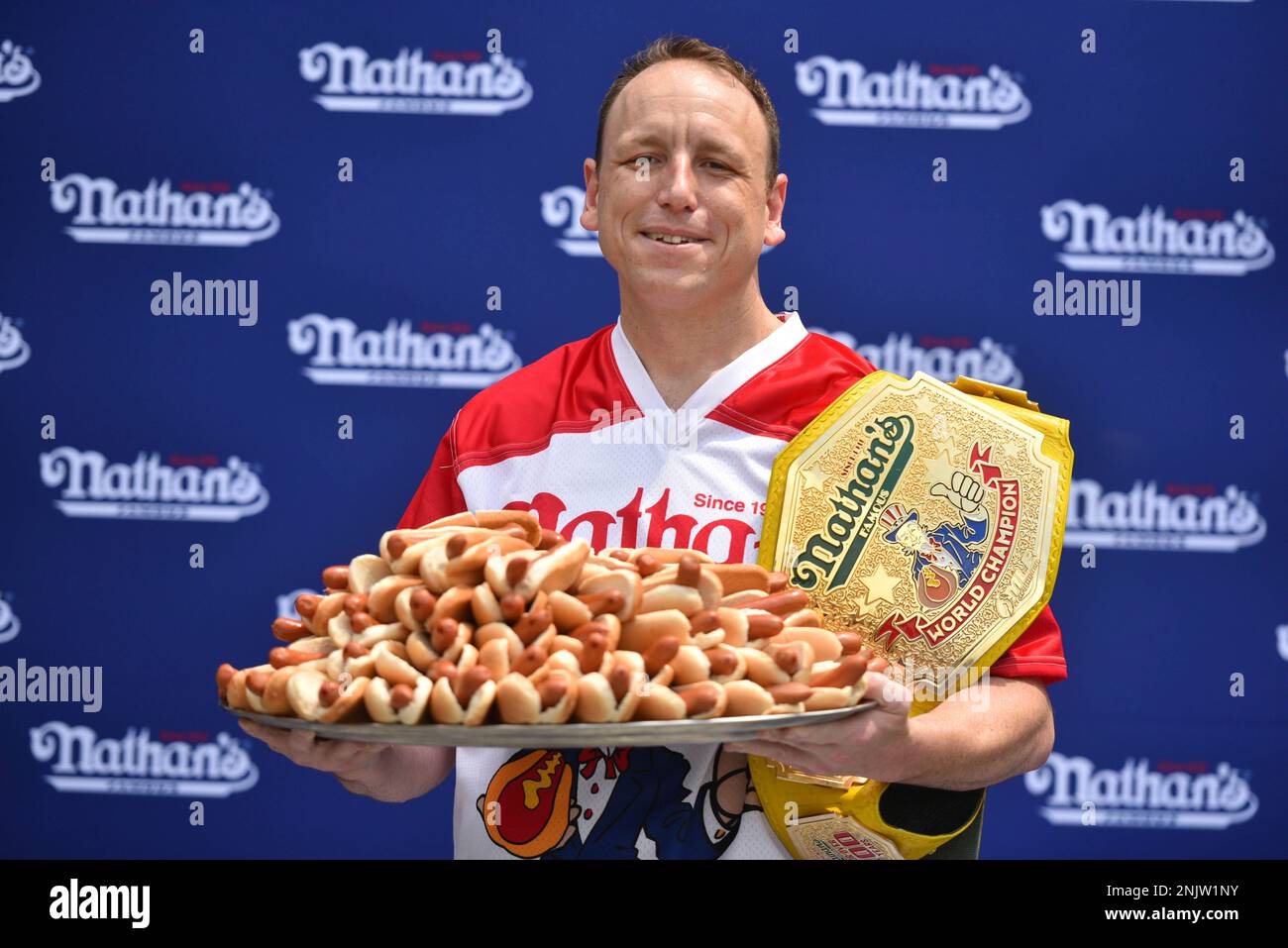 Photo by: NDZ/STAR MAX/IPx 2022 7/1/22 Joey Chestnut attends the ...
