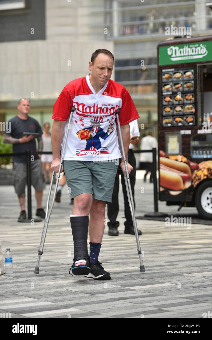Photo by: NDZ/STAR MAX/IPx 2022 7/1/22 Joey Chestnut attends the ...