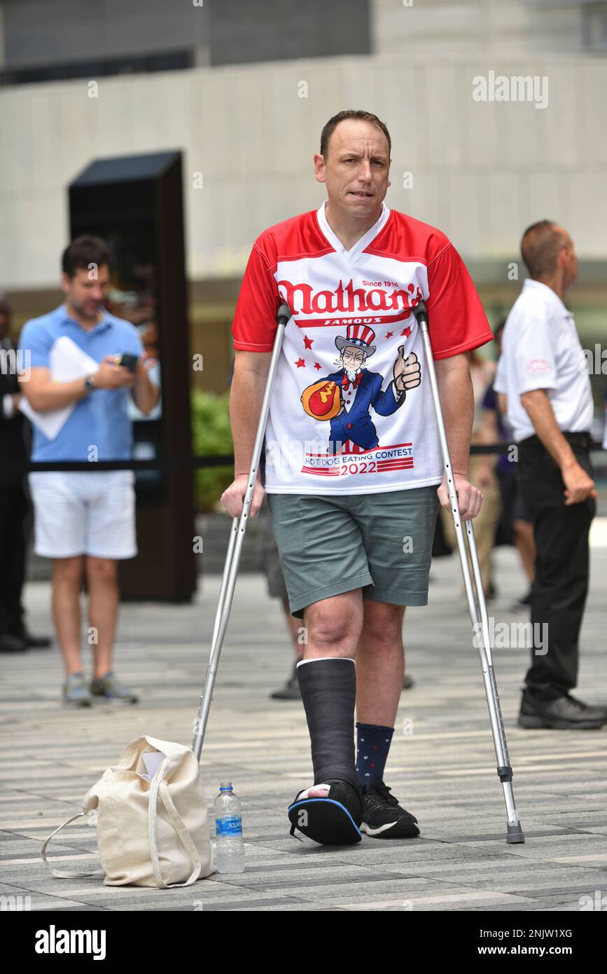Photo by: NDZ/STAR MAX/IPx 2022 7/1/22 Joey Chestnut attends the ...