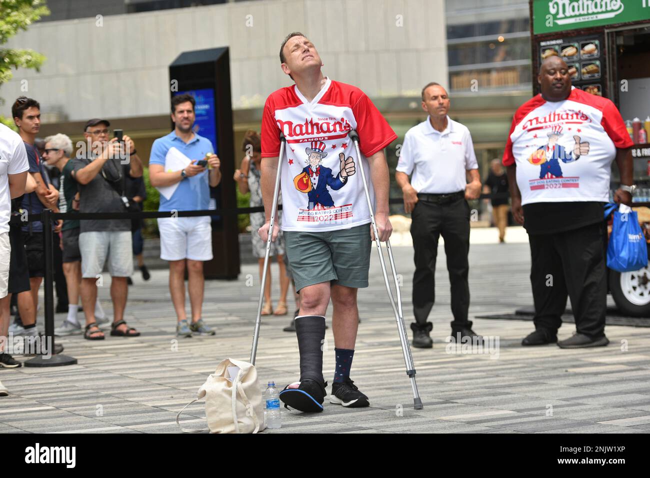 Photo by: NDZ/STAR MAX/IPx 2022 7/1/22 Joey Chestnut attends the ...