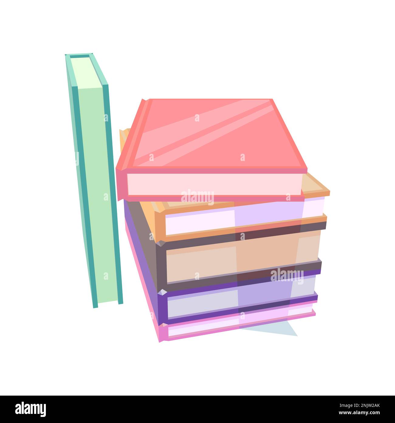 Books in flat design style, vector illustration Stock Vector Image ...