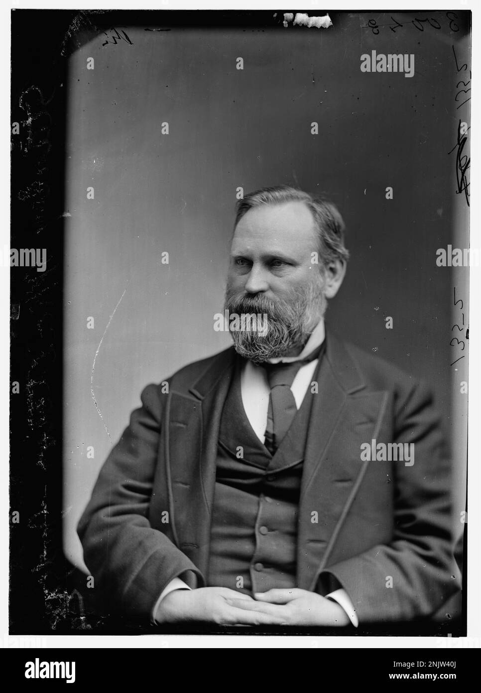 Portrait of Stanley Mathews, a U.S. Supreme Court Justice, captured as ...