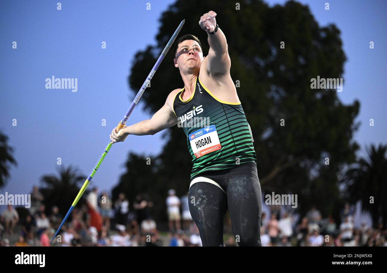 Cruz Hogan of Australia competes in the Men’s Javelin during the Maurie ...