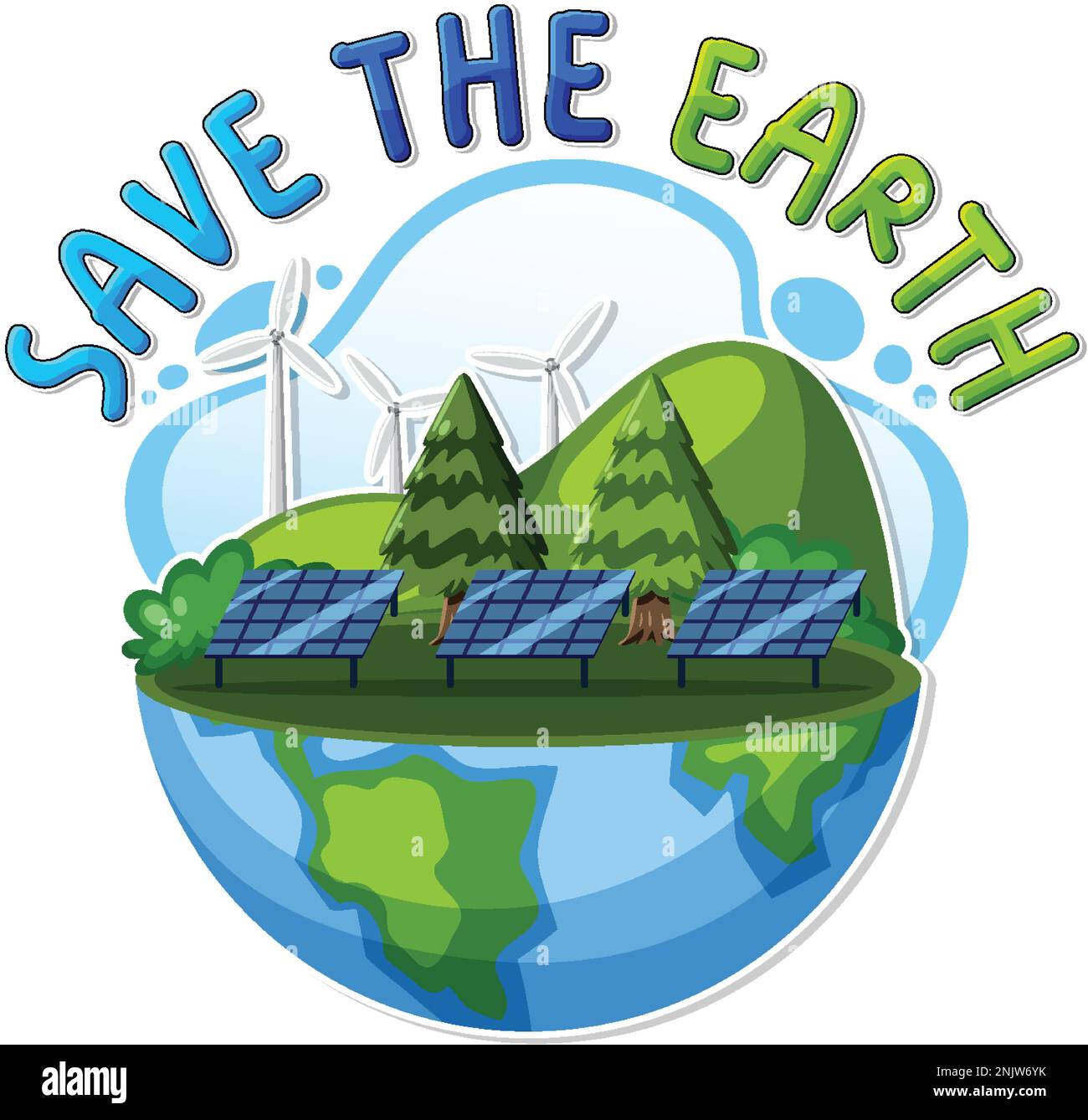Save the earth banner design illustration Stock Vector Image & Art - Alamy