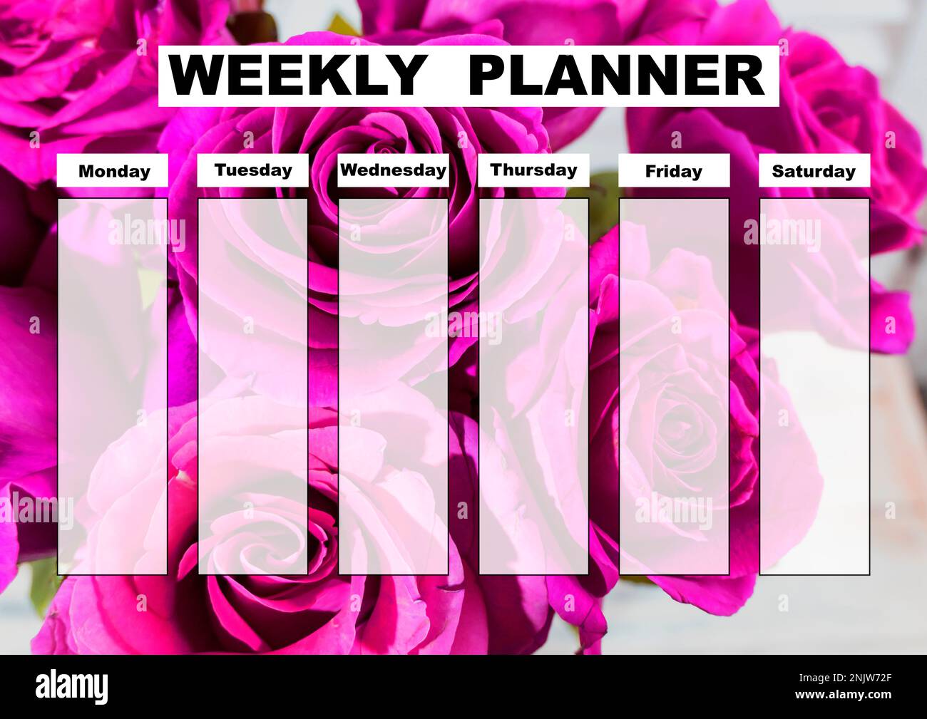 Beautiful weekly planner, school timetable education, can be used as an ...