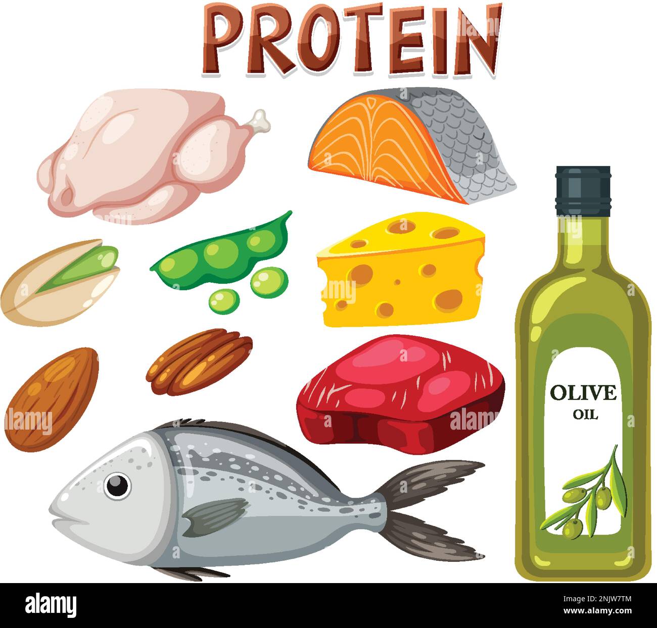 Vegetables and fruits fiber foods group illustration Stock Vector Image ...