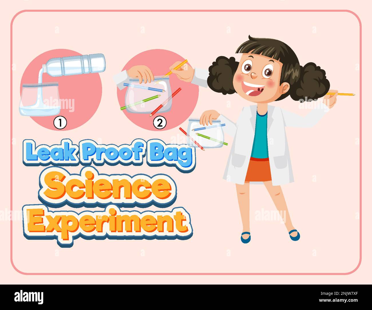 Leak Proof Bag Science Experiment illustration Stock Vector Image & Art ...