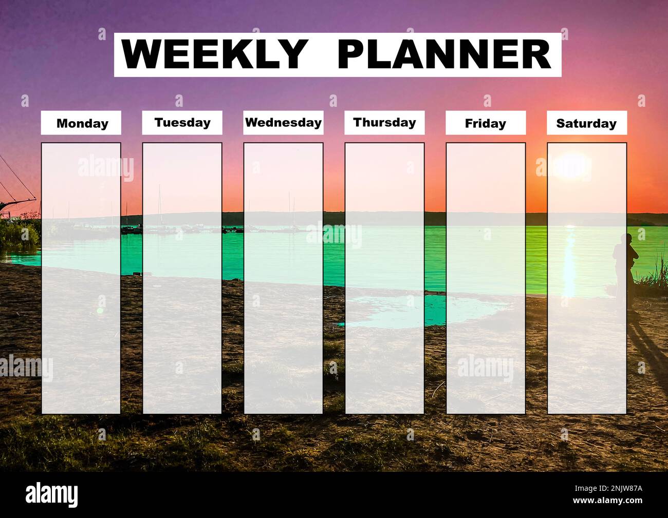 Beautiful weekly planner, school timetable education, can be used as an ...