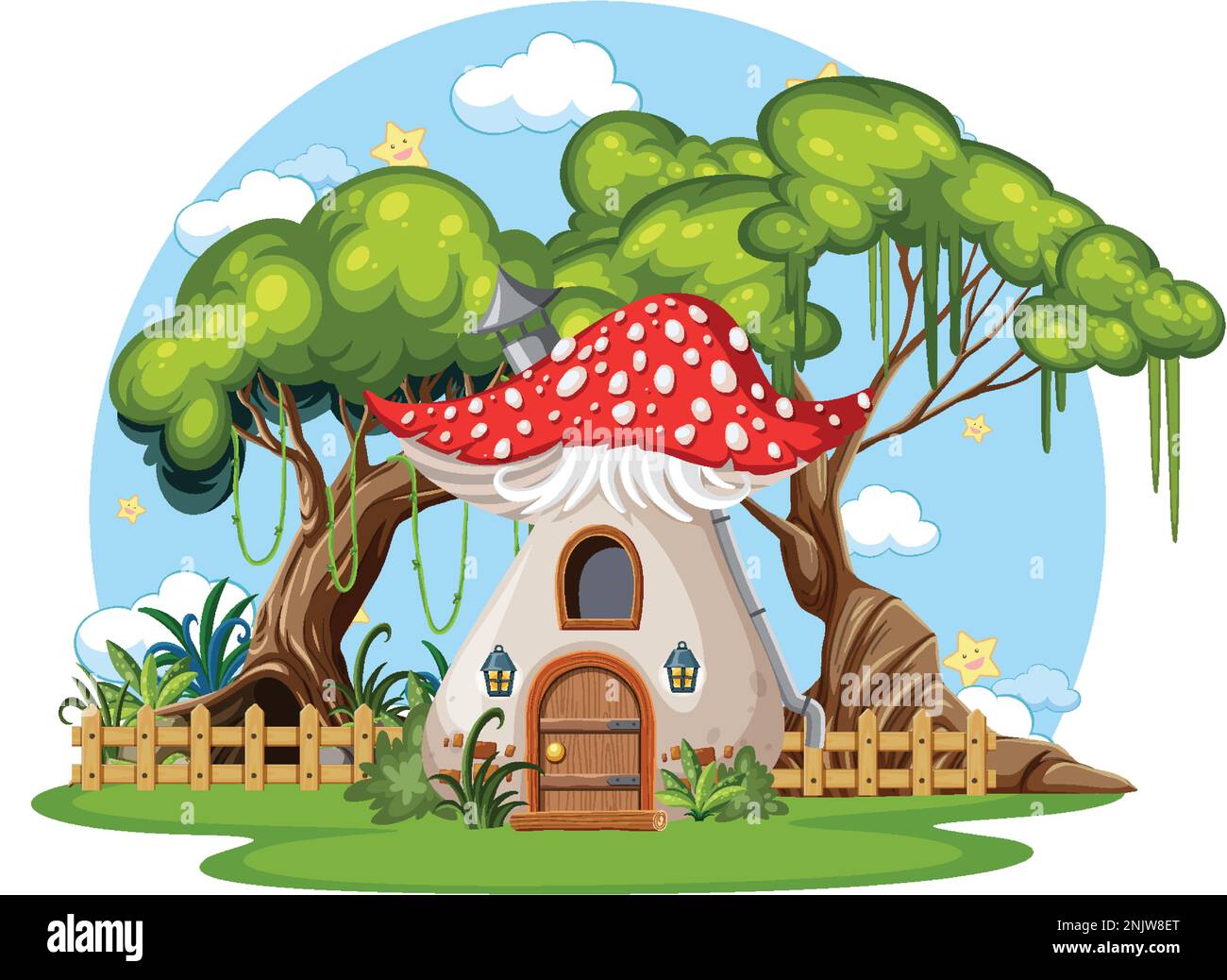 Fairytale house in cartoon style illustration Stock Vector Image & Art ...