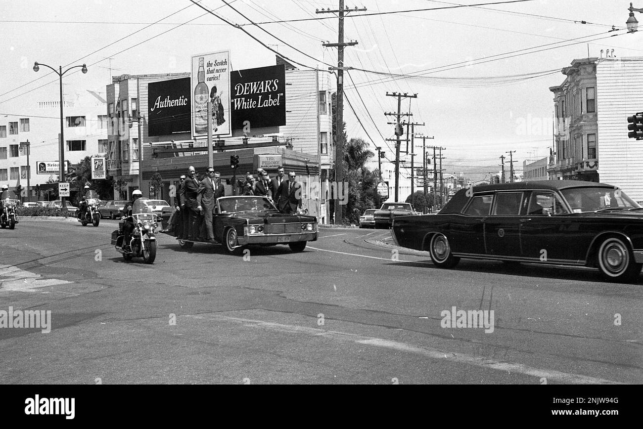 President Richard Nixon visits San Francisco and stays at the St ...
