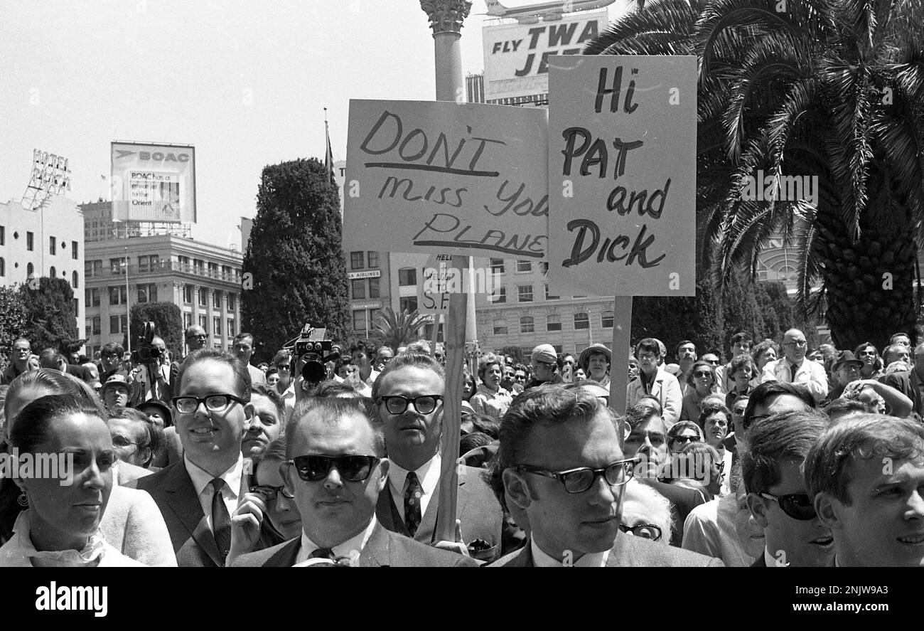 President Richard Nixon visits San Francisco and stays at the St ...