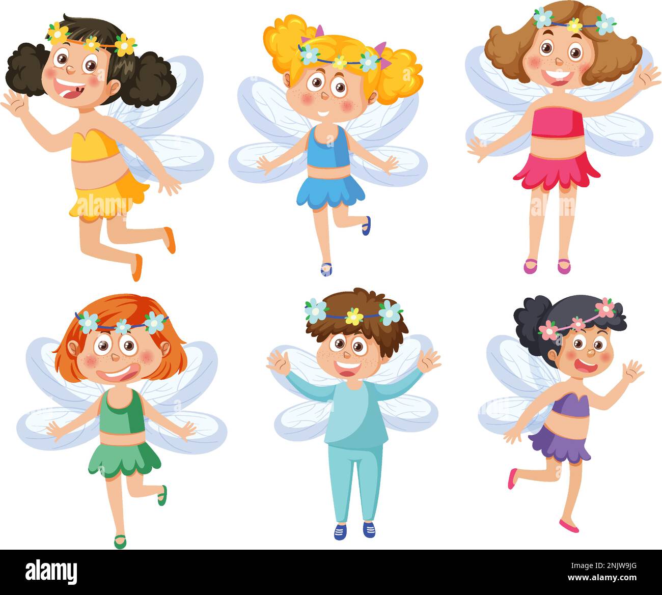 Set of fairies character illustration Stock Vector Image & Art - Alamy