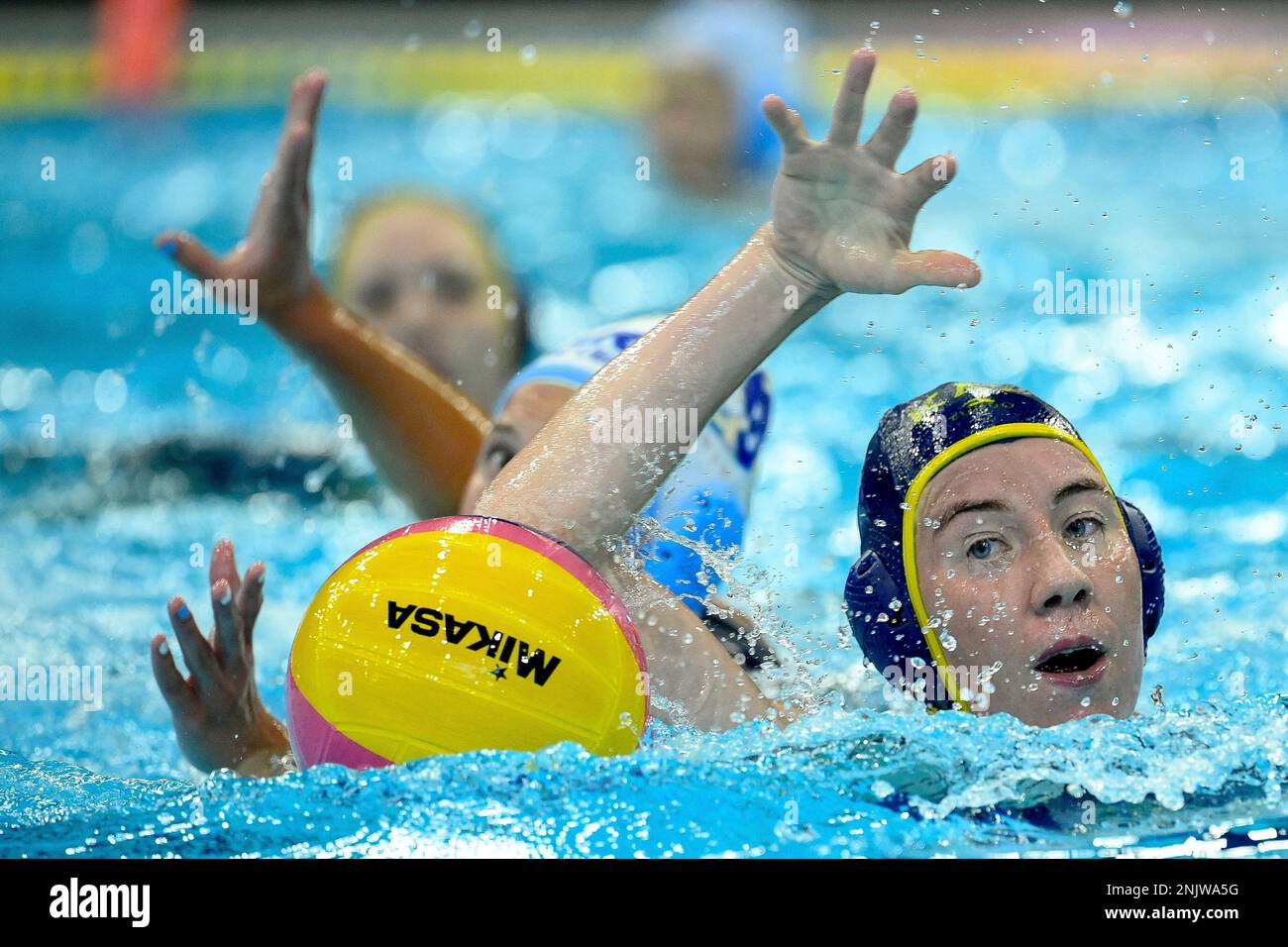 Anna Turova of Kazakhstan, right, in action against Isabel Riley of ...