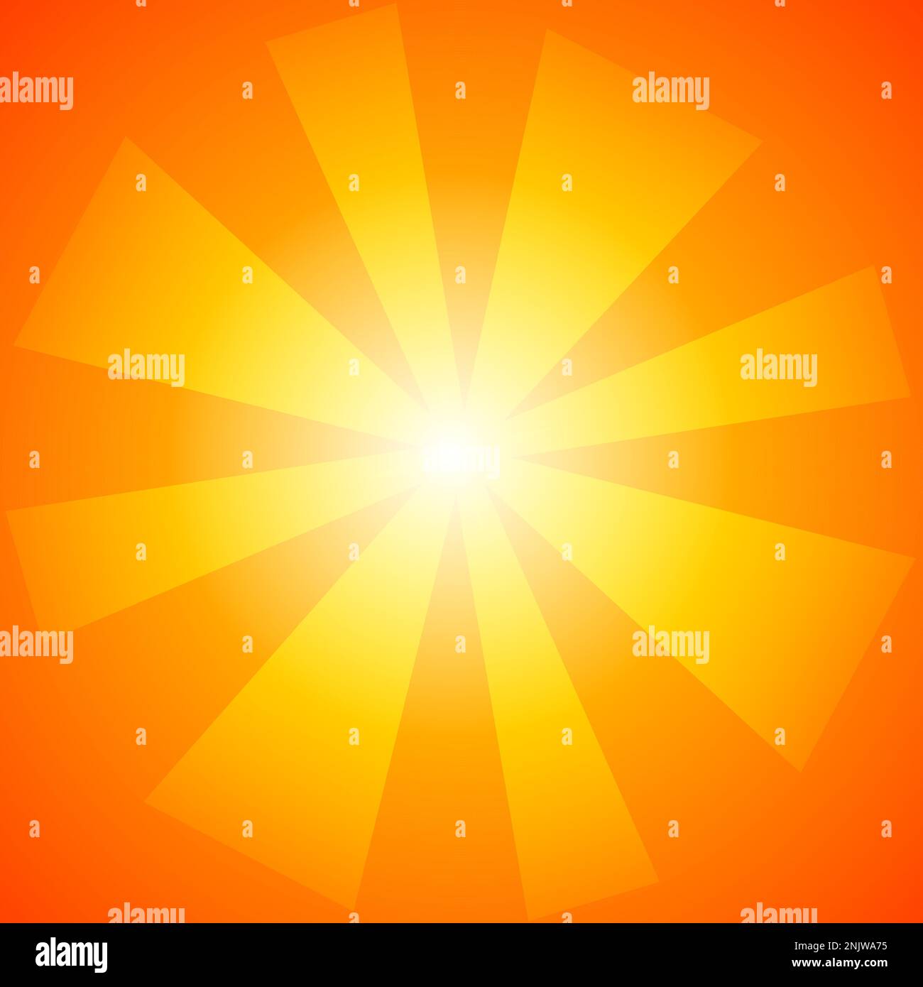 Bright Orange Background texture with Sunburst Rays. Vector ...