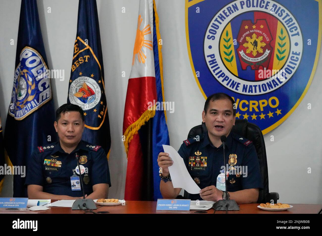 Police Brigadier General Kirby John Kraft, right, Southern Police ...