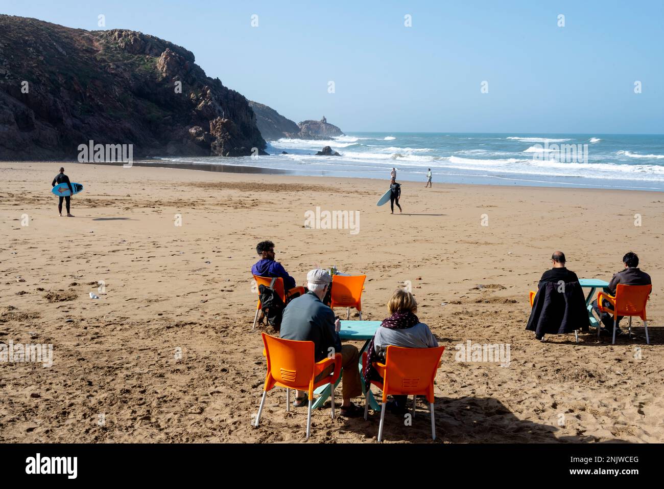 Afrika, Marokko, Mirleft, Plage Aftas Stock Photo - Alamy