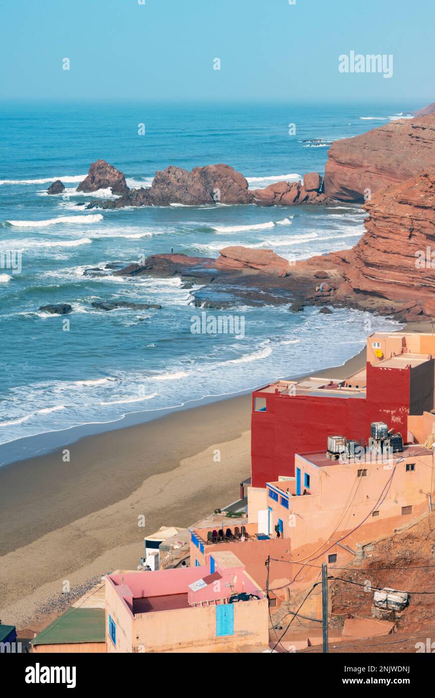 Afrika, Marokko, Südmarokko, Mirleft, Plage Lagzira Stock Photo - Alamy