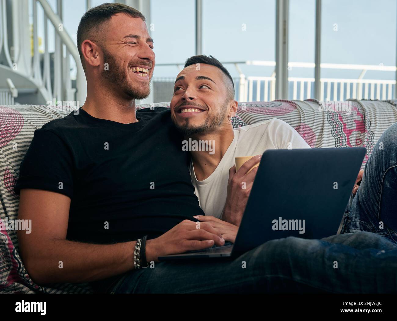 Gay man having fun two hi-res stock photography and images - Alamy