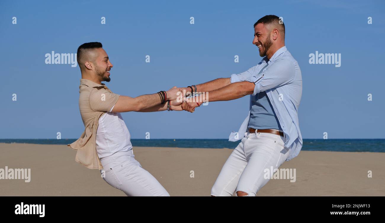 Gay man having fun two hi-res stock photography and images - Alamy