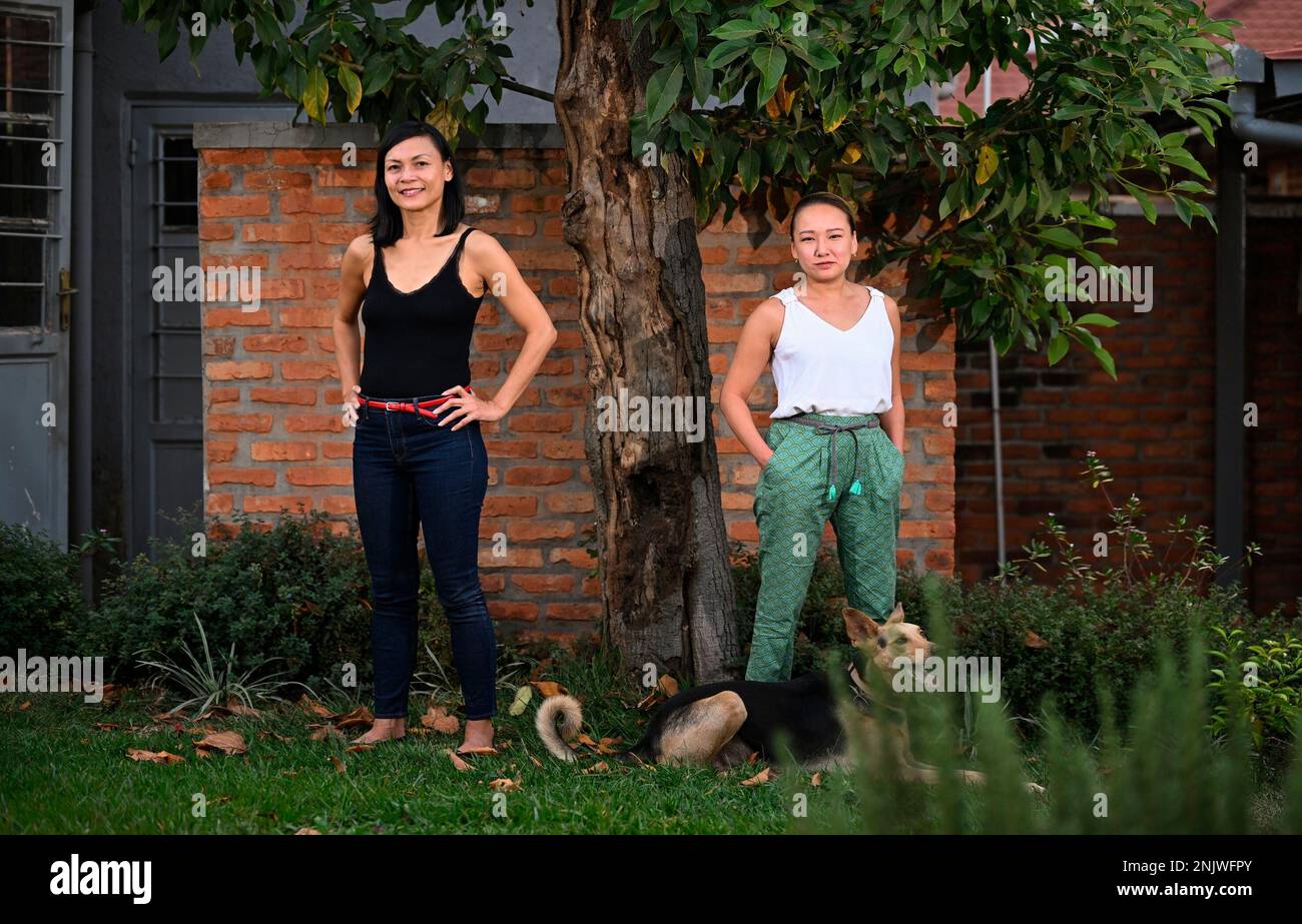 Singaporeans in Rwanda Farizan d'Avezac de Moran (left) of environmental consultancy GreenA ...