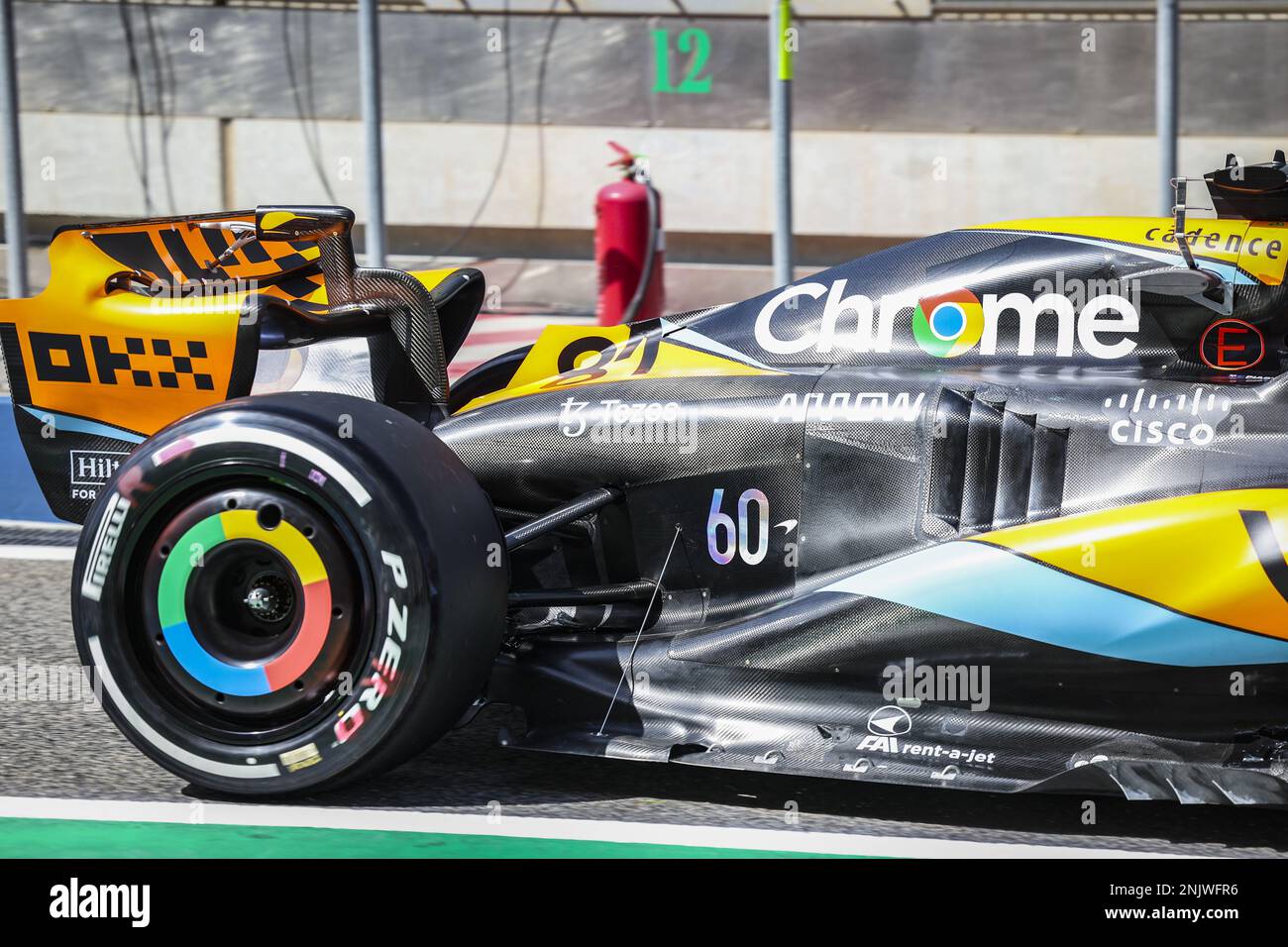 February 23, 2023, Rome, Bahrain: McLaren F1 Team MCL60, body ...