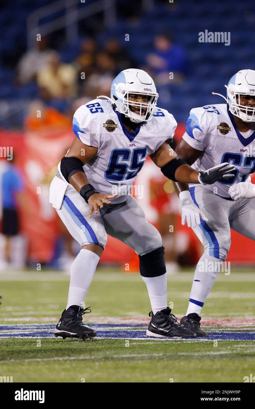 CANTON, OH - JUNE 25: New Orleans Breakers offensive lineman Jared ...
