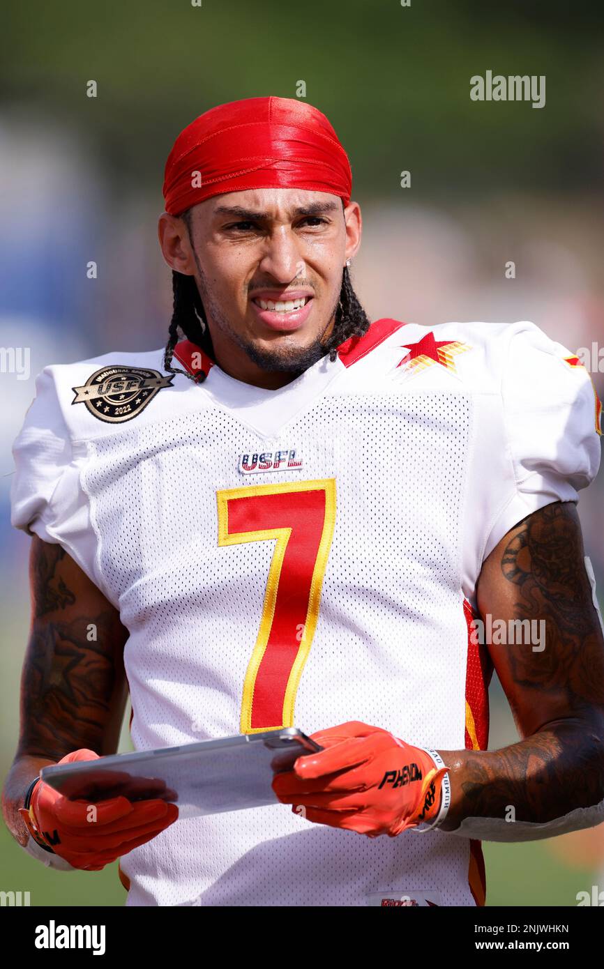 CANTON, OH - JUNE 25: Philadelphia Stars wide receiver Devin Gray (7 ...