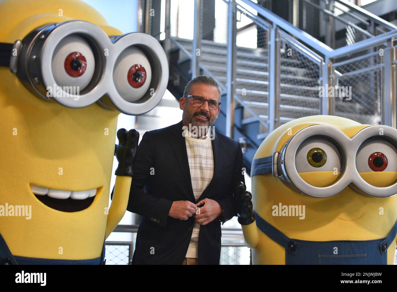 Photo by: NDZ/STAR MAX/IPx 2022 6/28/22 Steve Carell and two Minions ...