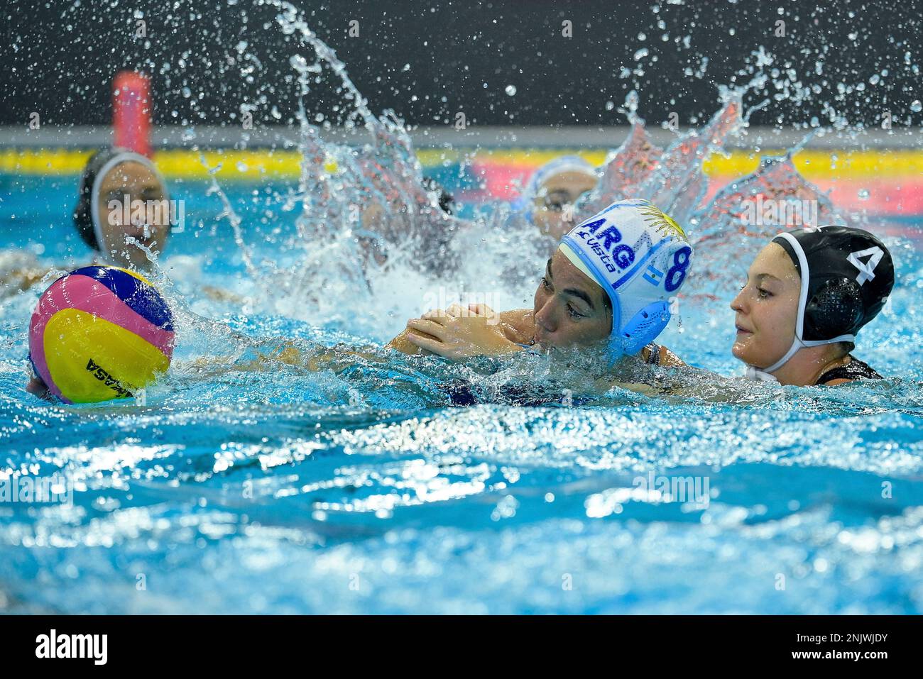 Carla Comba, left, of Argentina and Elizabeth Gault of New Zealand in ...