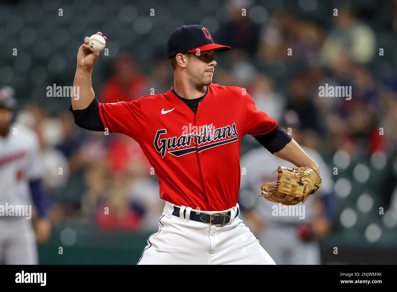CLEVELAND, OH - JUNE 27: Cleveland Guardians position player Ernie ...