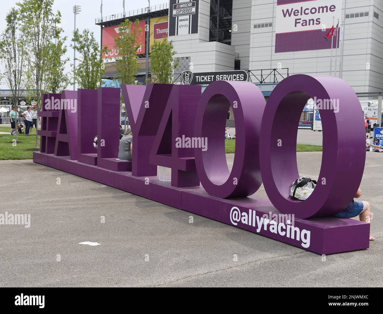 NASHVILLE, TN - JUNE 26: NASCAR signage on display before the running ...