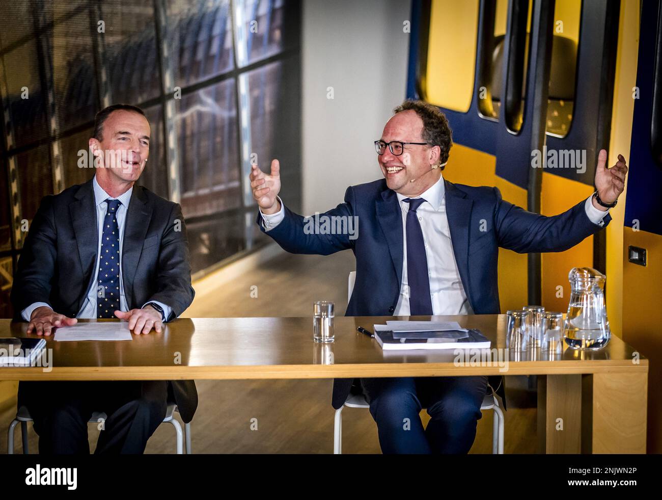 AMERSFOORT - Wouter Koolmees, president-director NS, and Bert ...