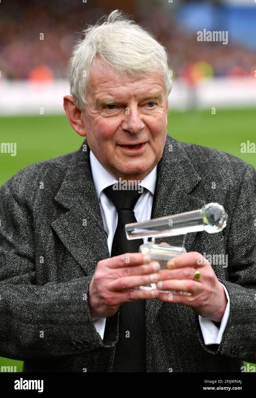 File photo dated 13-05-2018 of John Motson receives an award for his ...