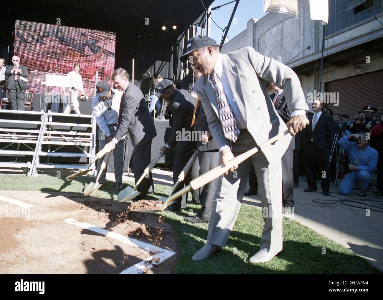 Dec. 11, 1997: Groundbreaking at Pac Bell Park, the new Giants ballpark ...