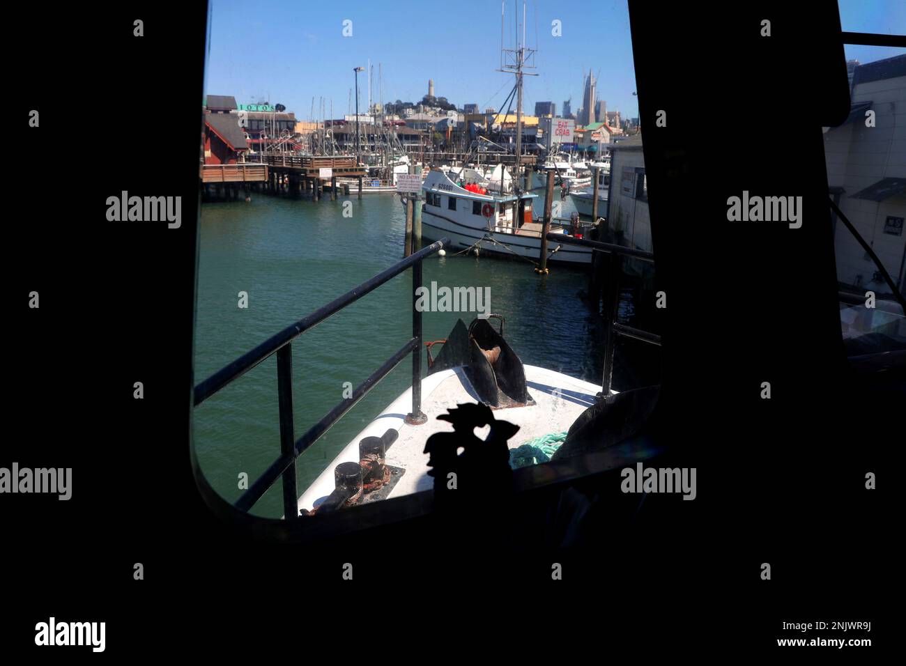 The view over fisherman's Wharf from the fishing boat the "Pioneer ...