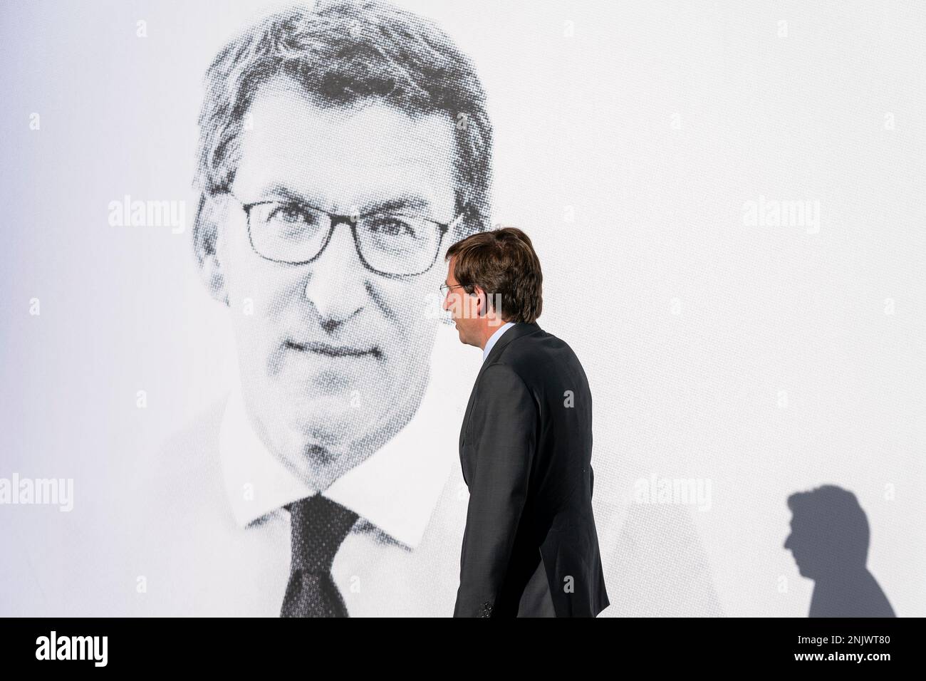 The mayor of Madrid, José Luis Martínez-Almeida, on his arrival at a ...