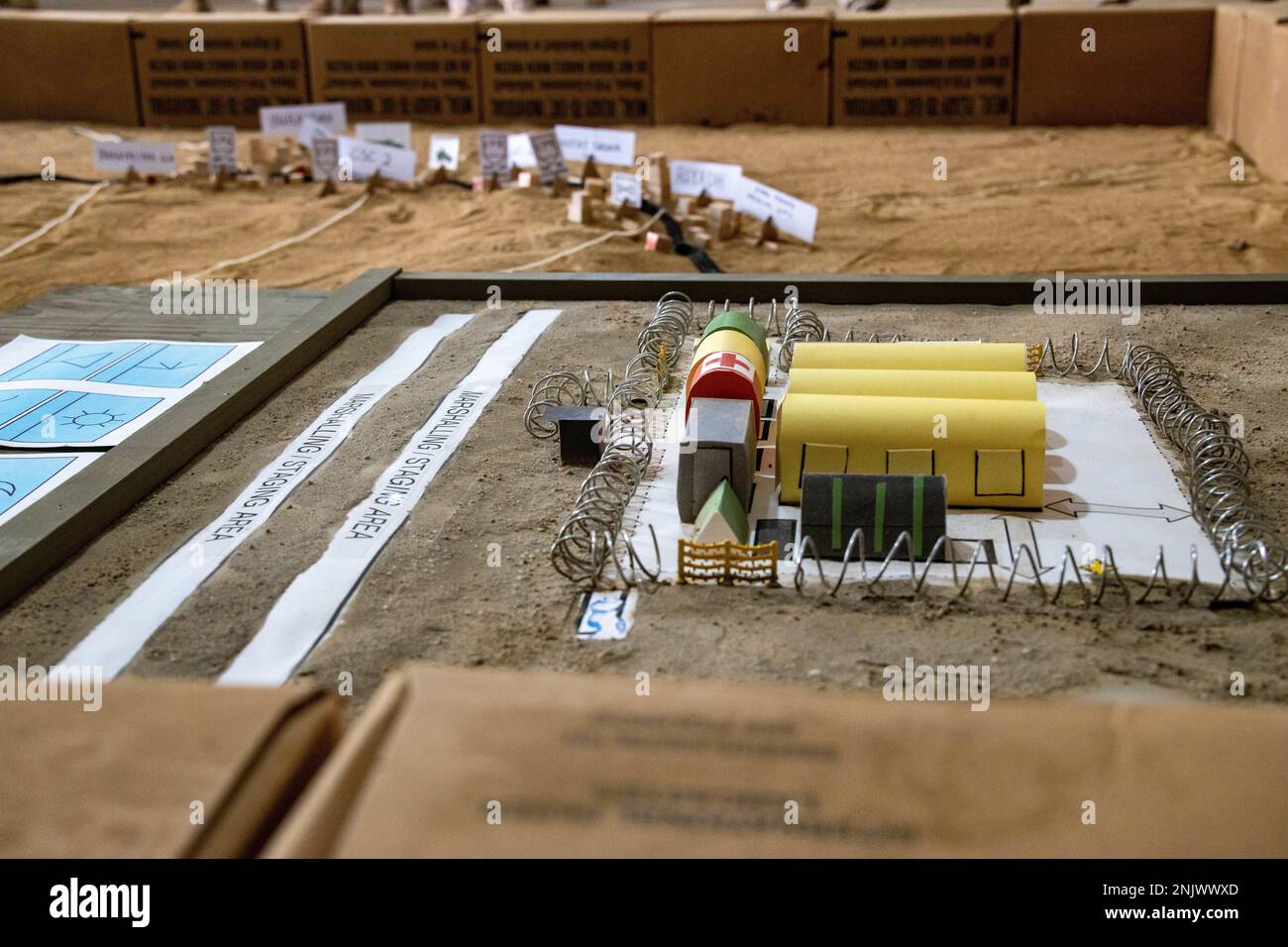 A terrain model of the region is displayed during exercise Native Fury ...