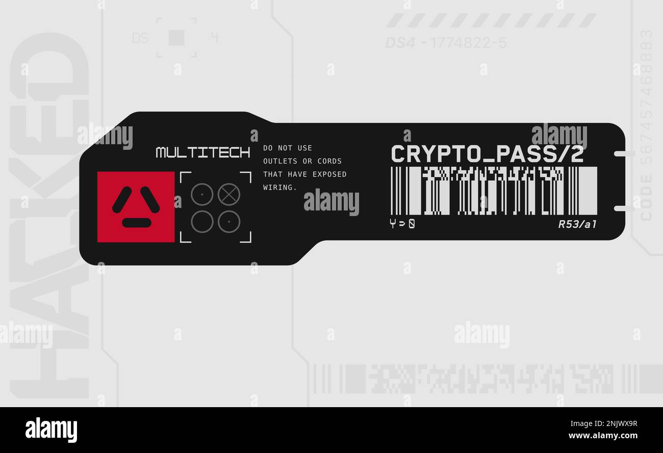 Cyberpunk decal. Vector sticker, label in futuristic style. Sci fi ...