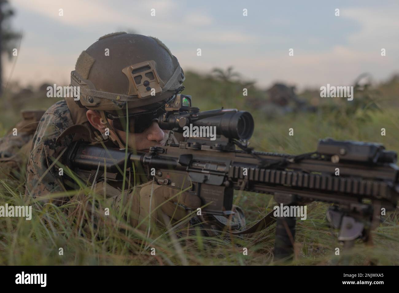 A U.S. Marine with 2d Combat Engineer Battalion (CEB), 2d Marine ...
