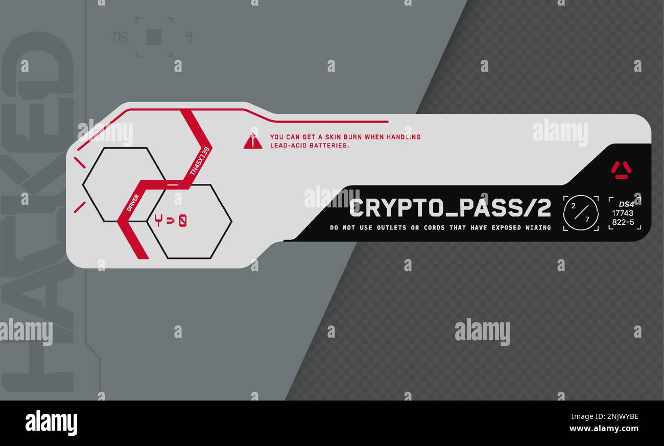 Cyberpunk decal. Vector sticker, label in futuristic style. Sci fi ...