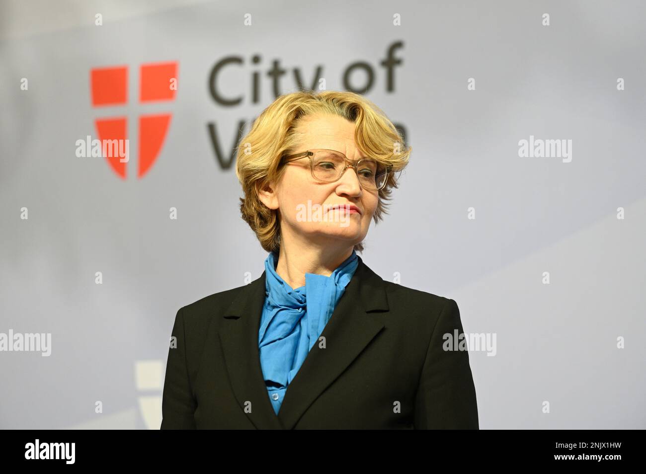 Vienna, Austria. 22nd Feb, 2023. Media event start for Vienna energy ...