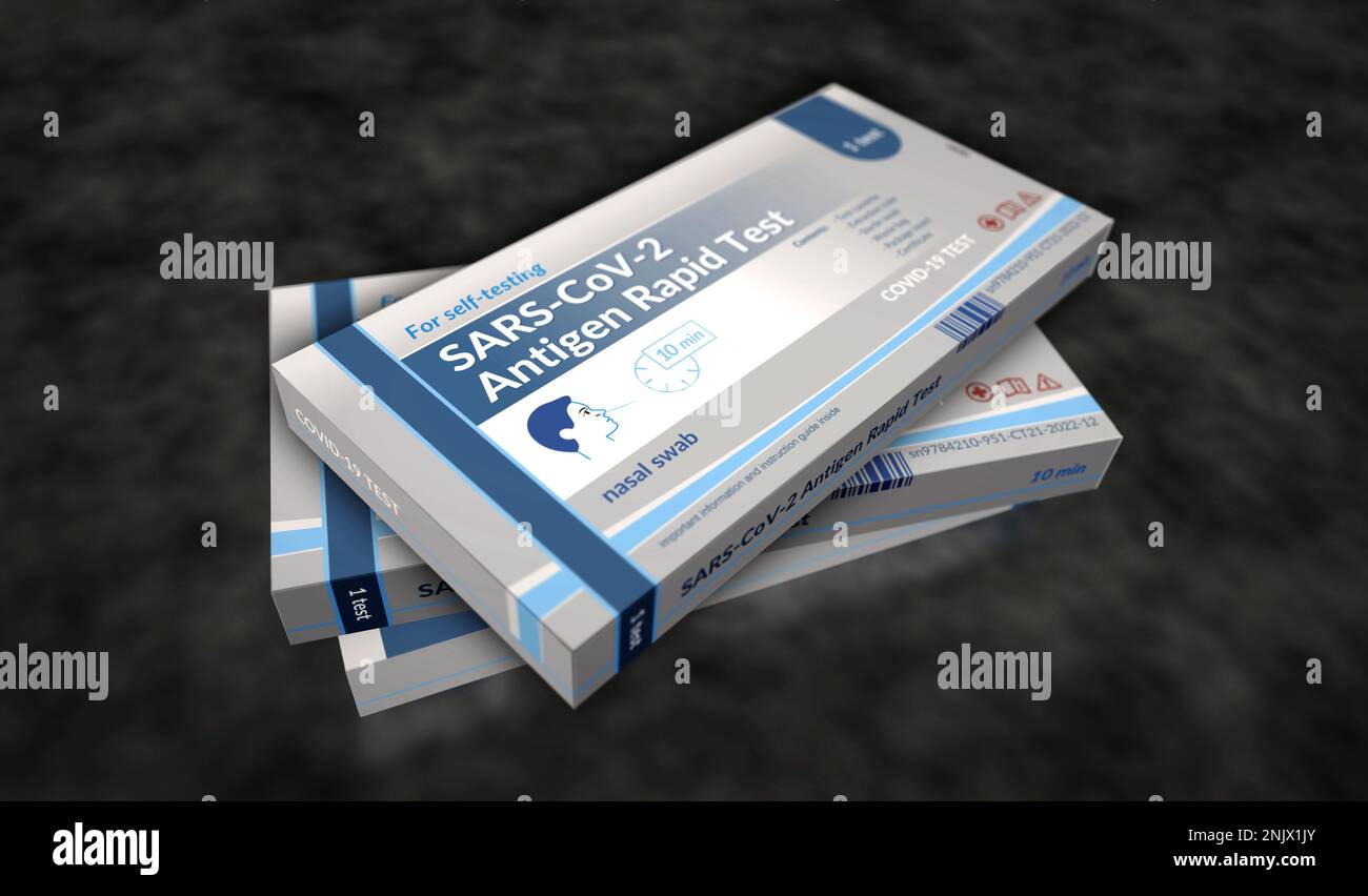 Covid antigen self test box production line. Rapid coronavirus sars-cov ...