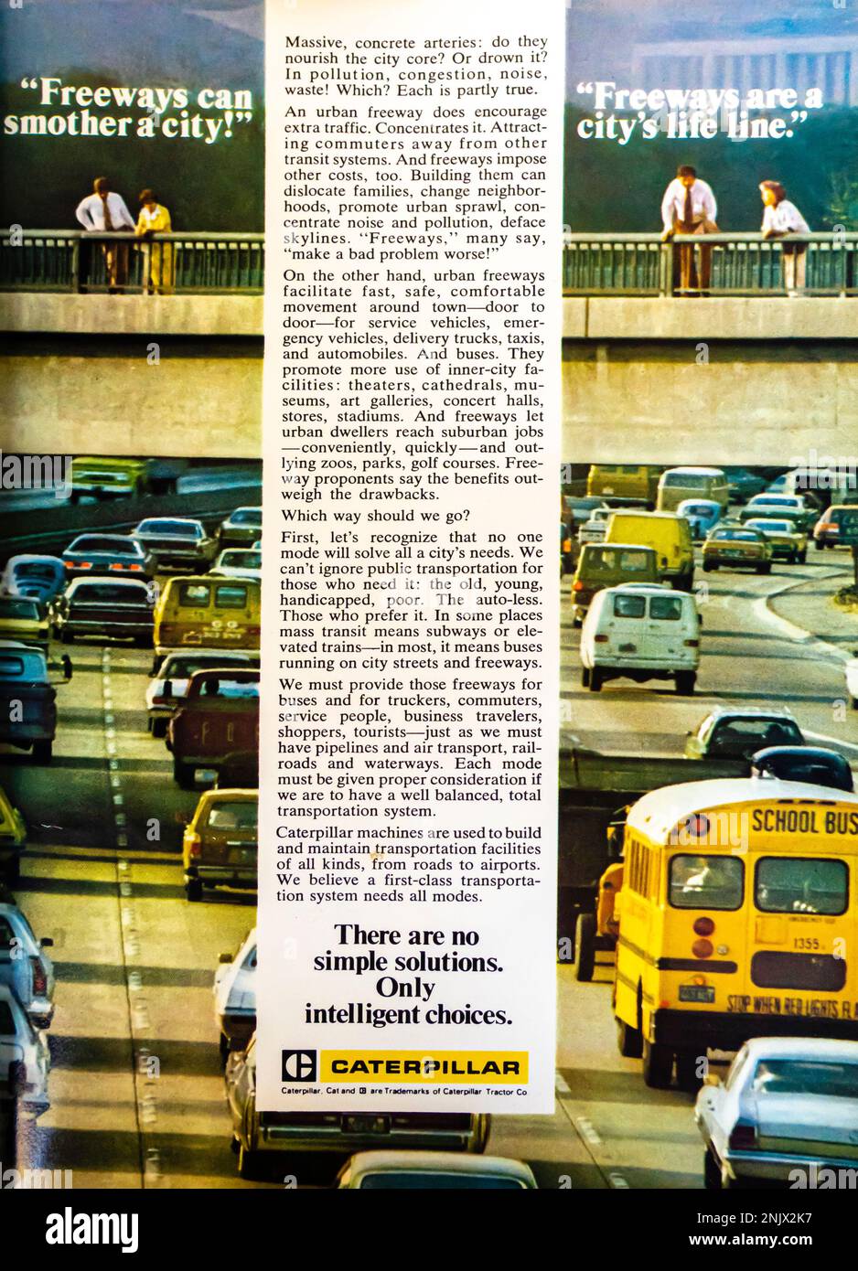 Caterpillar machines advertisement in a NatGeo magazine, June 1976 ...